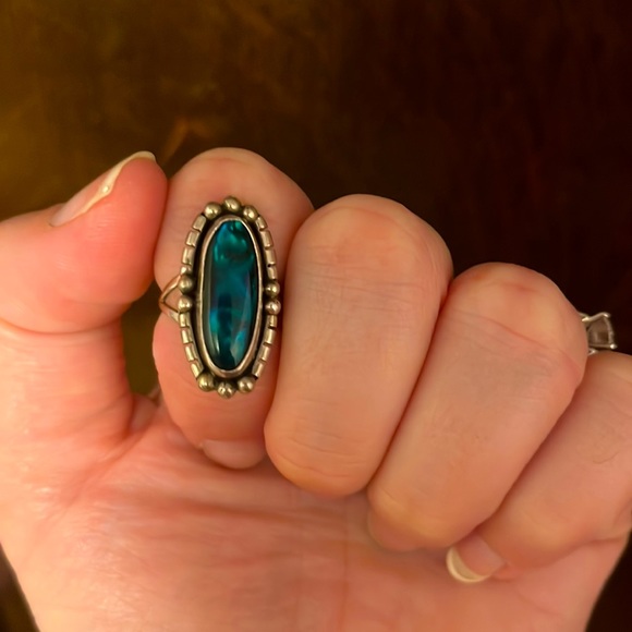 Nakai | Jewelry | Emerald Green Paua Shell Sterling Silver Ring By ...